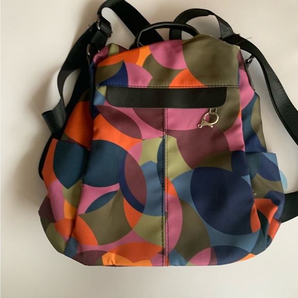 Ella & Elly | Bags | Ella Elly Blue Orange Green Abstract Mini Backpack | Poshmark